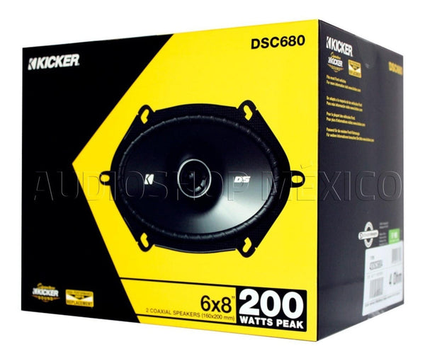 Bocinas Coaxiales Kicker DSC680 200 Watts 6x8 Pulgadas 4 Ohms 50 Watts – Audioshop México lo ...