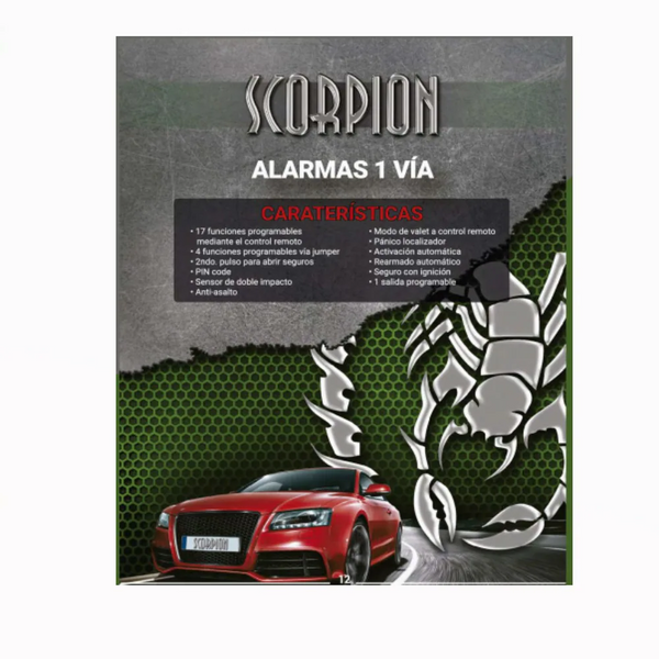 Alarma Universal Para Auto Scorpion ALSCVE Venom Seguridad Agencia ...