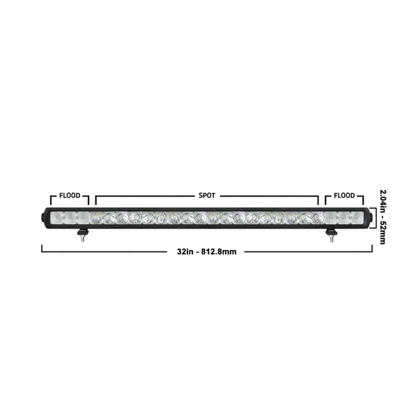 Barra LED combinada delgada de 32Pulg y 72W db link DBSRX32C ...