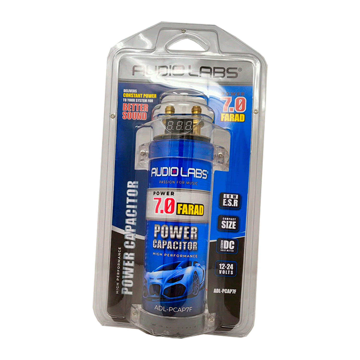 Capacitor Cilíndrico Audio Labs ADL-PCAP7F 7 Faradios Pantalla 3 Dígit ...