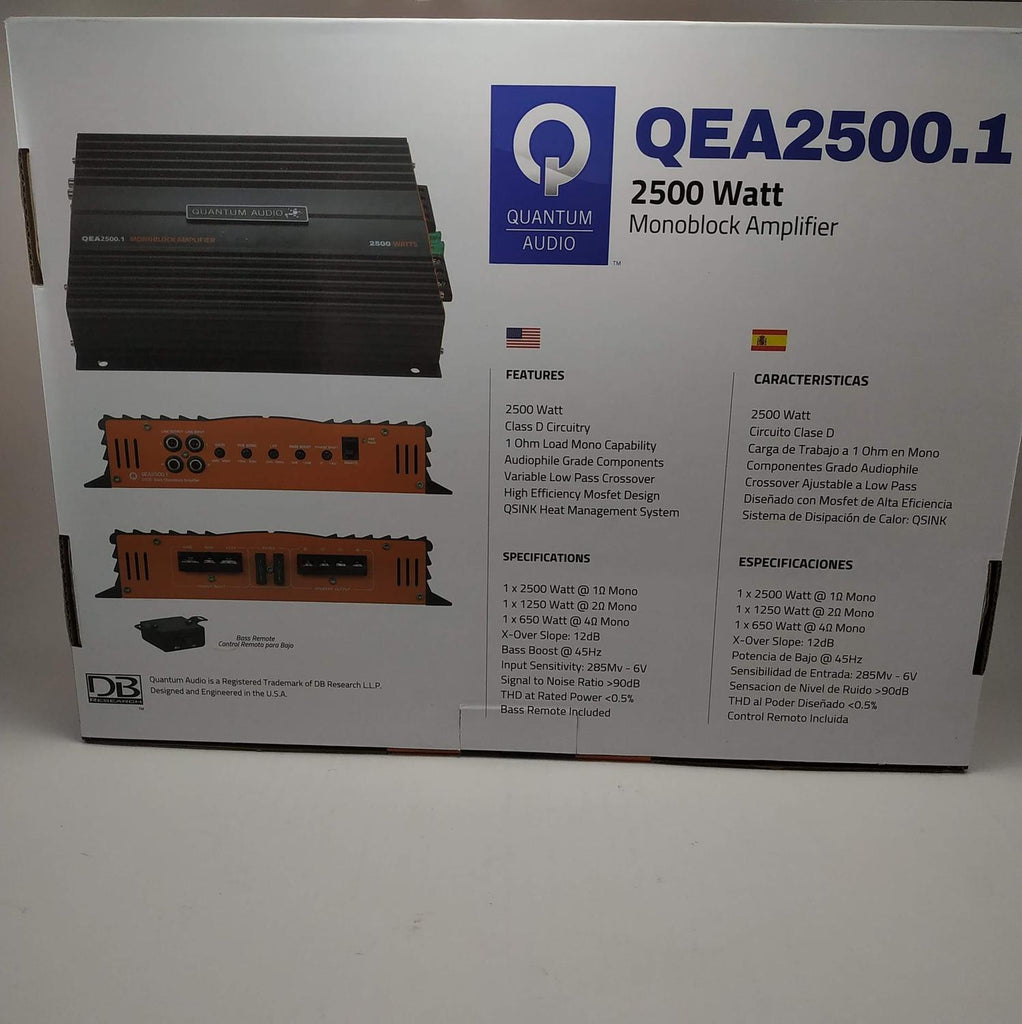 Amplificador Monoblock Quantum QEA2500.1 2500 Watts Clase D 1 Ohm – Audioshop México lo mejor en ...