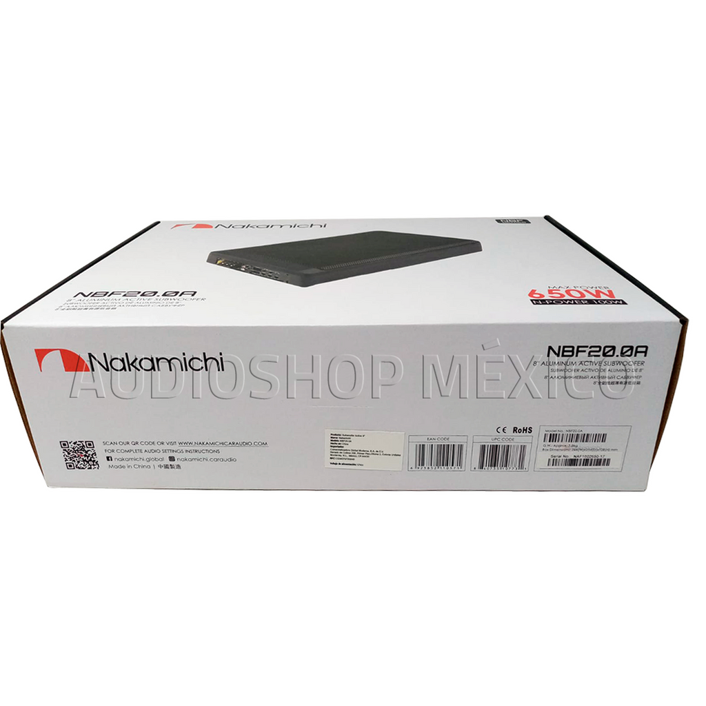 Subwoofer Amplificado Nakamichi NBF20.0A 8 650 Watts 8 Pulgadas 4 Ohms ...