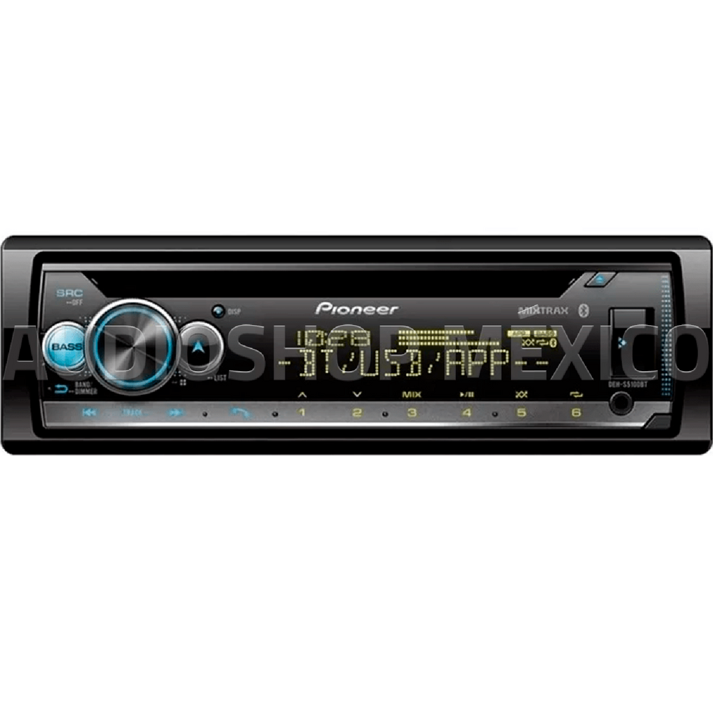 Autoestéreo 1 DIN Pioneer DEH-S5100BT USB Bluetooth CD AUX Spotify Pan – Audioshop México lo ...