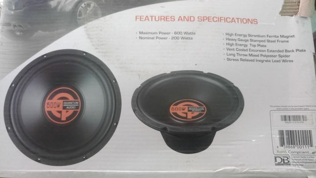 Subwoofer Quantum Q12S4 600 Watts 12 Pulgadas 4 Ohms – Audioshop México ...