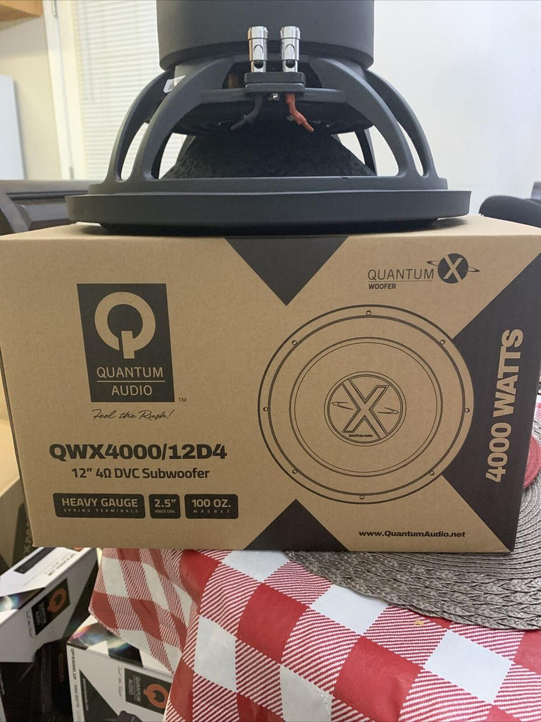 Subwoofer Quantum Audio QWX4000/12D4 4000 Watts 12 Pulgadas 4 Ohms Dob ...
